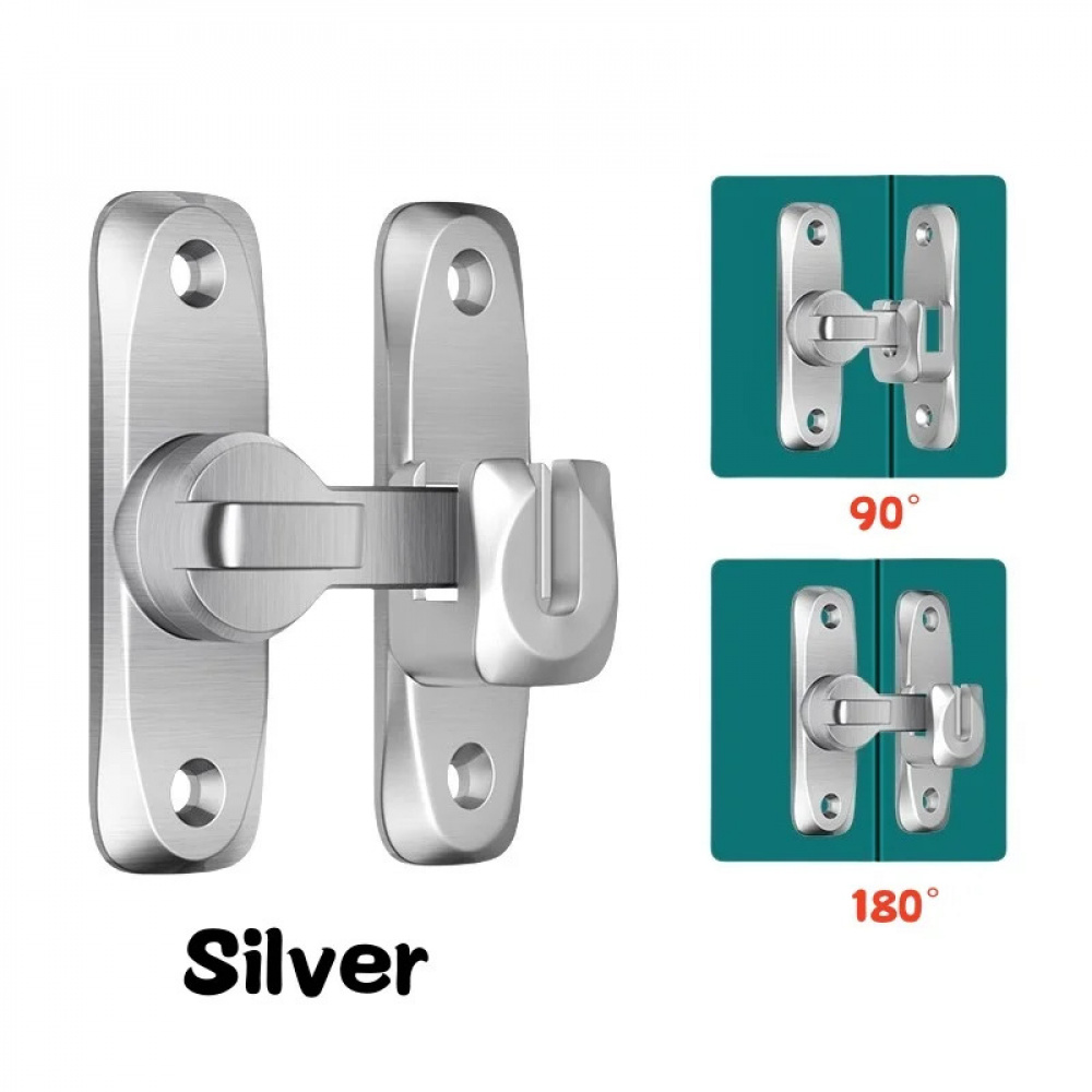 Heavy-Duty Flip-Up Door Latches 90/180 Degree Door Lock Home Security ...