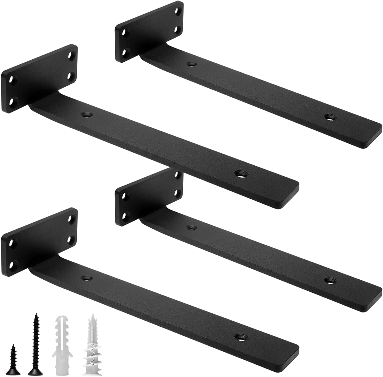 Heavy Duty Floating Shelf Brackets, 10-Inch (1/5'' Thick) Hidden ...