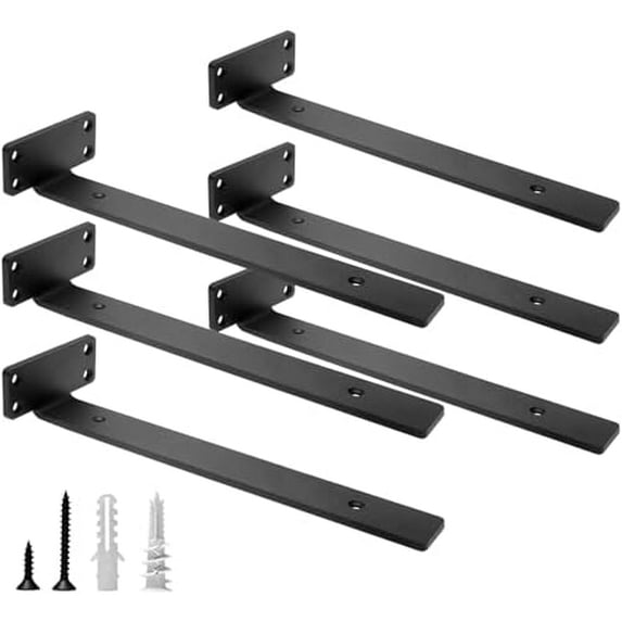 Heavy Duty Floating Shelf Brackets, 12-Inch (1/5'' Thick) Hidden ...