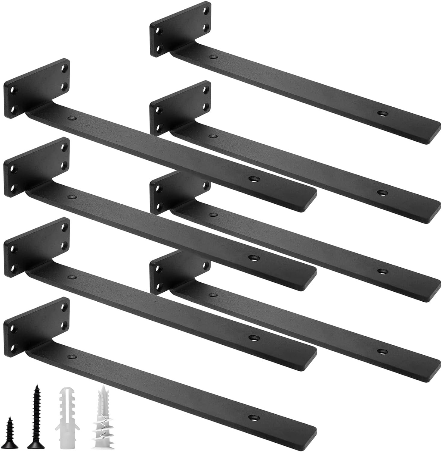 Heavy Duty Floating Shelf Brackets, 12-Inch (1/5'' Thick) Hidden ...