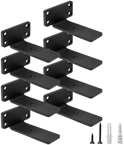 Heavy Duty Floating Shelf Brackets, 4-Inch (1/5'' Thick) Hidden Shelves ...
