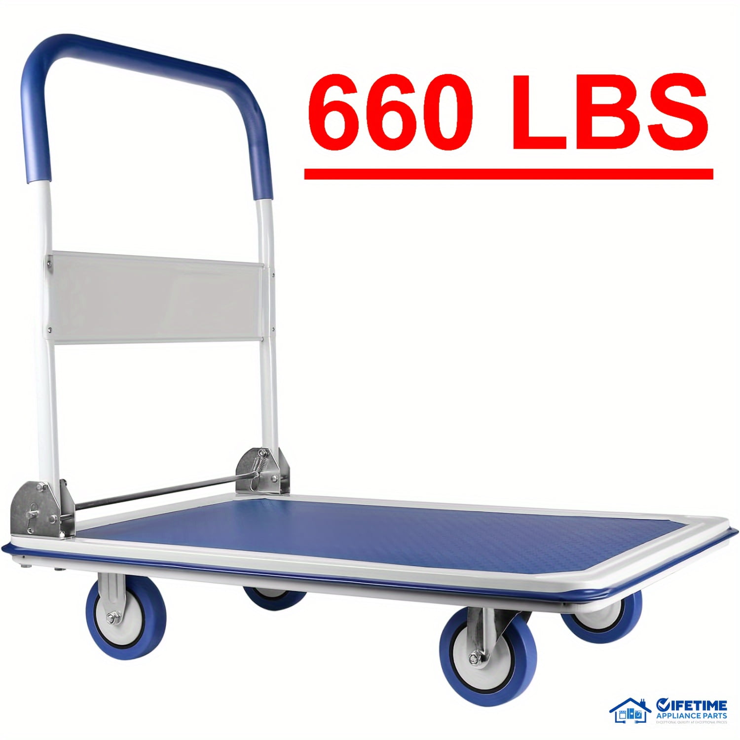 [Heavy-Duty] Foldable Hand Truck - 330/660Lbs Capacity, Space-Saving ...
