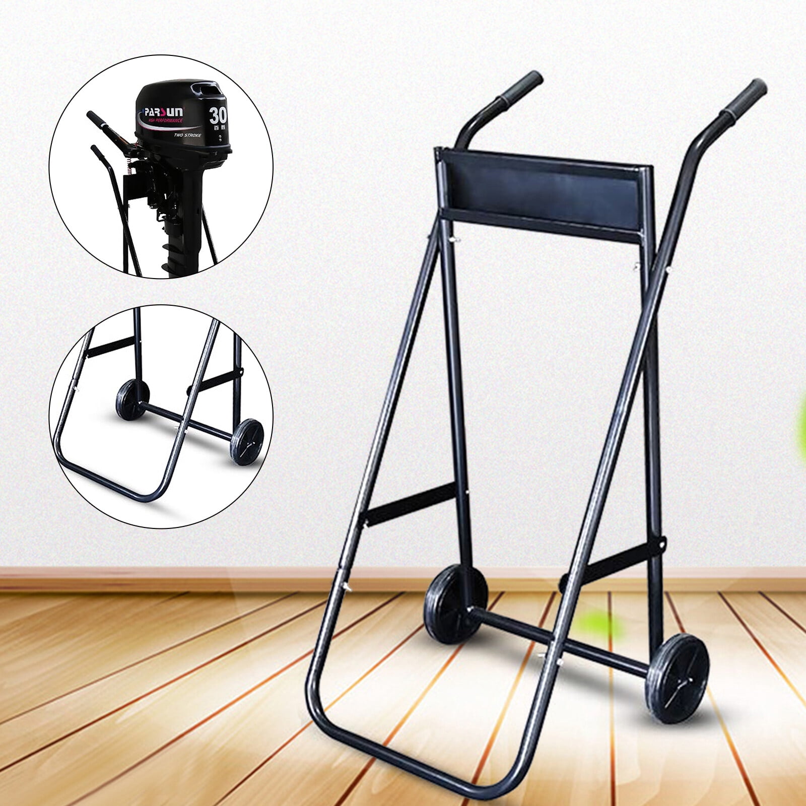 Heavy Duty Foldable Outboard Boat Motor Stand Carrier Cart Dolly ...
