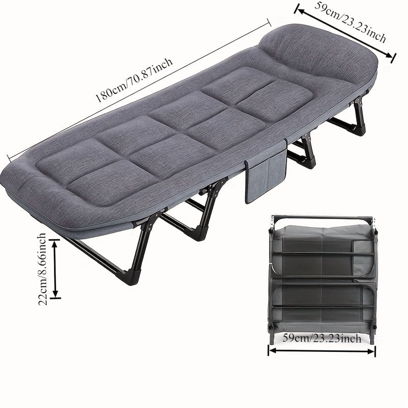 Heavy-Duty Folding Bed Measuring 8 to 10 Feet, with a Height of 70.4 to ...