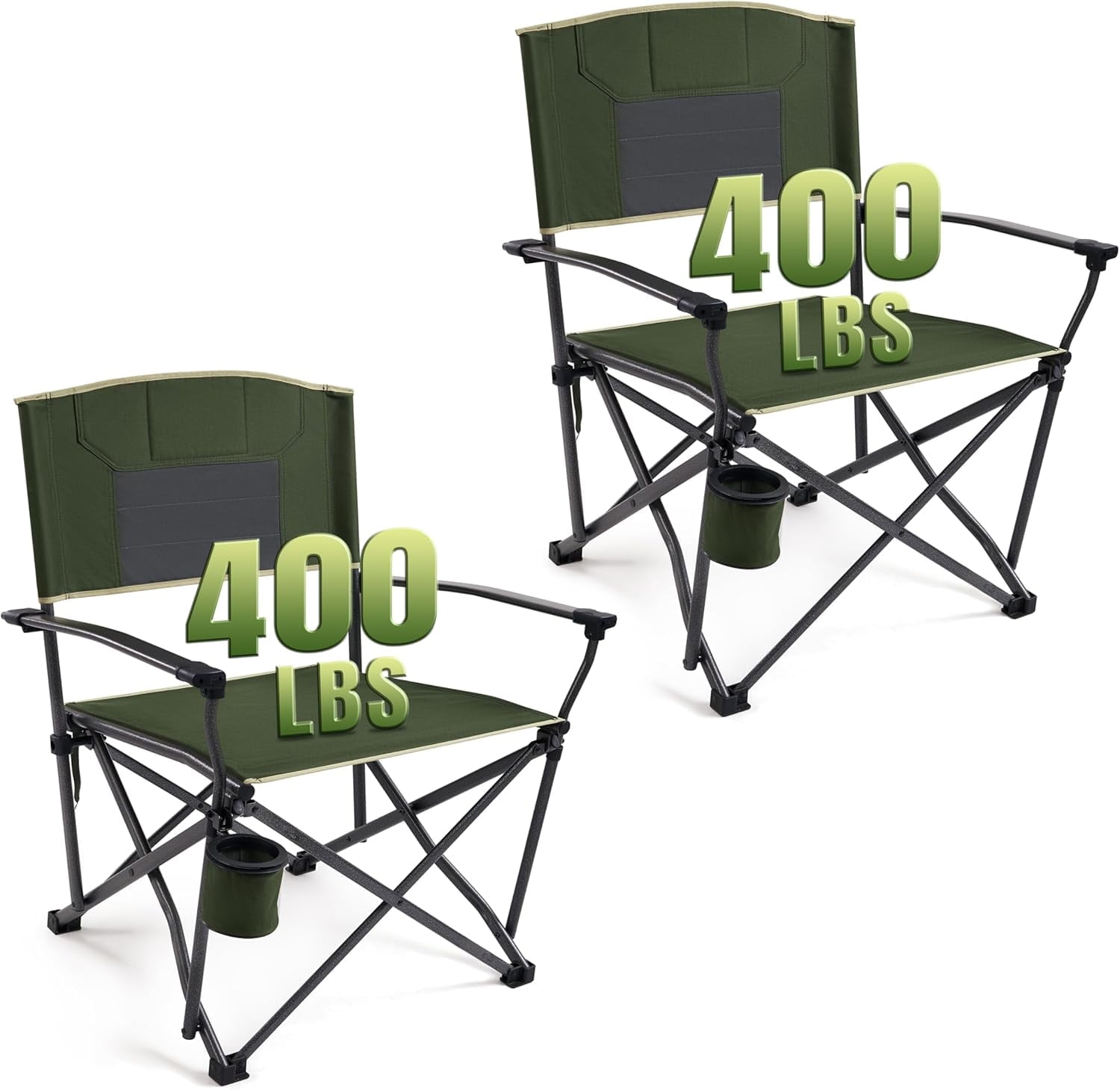 Heavy Duty Folding Camping Chair for Adults Oversized Camping Chairs ...