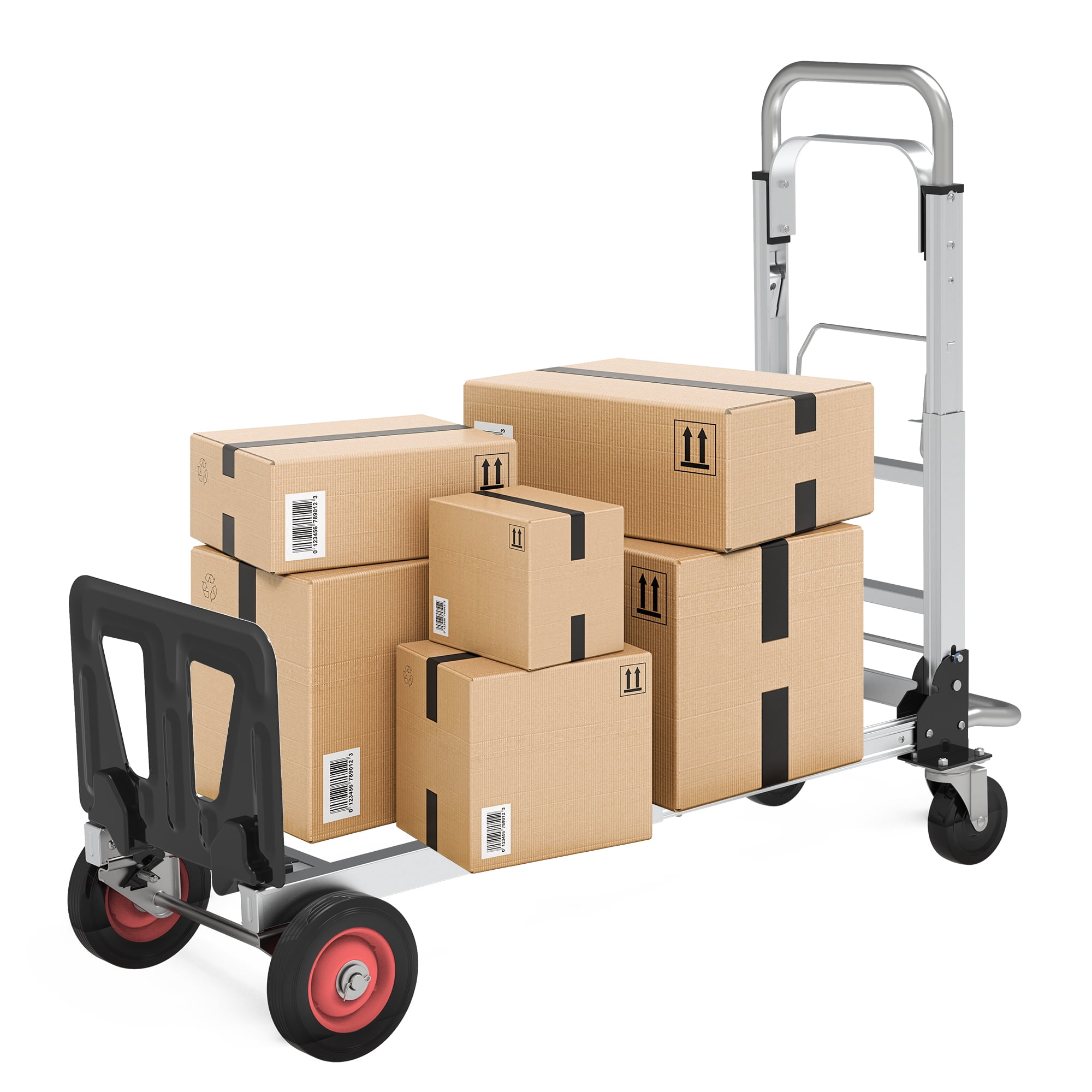 Heavy-Duty Folding Grocery Cart - 330 lb Capacity Collapsible Shopping ...