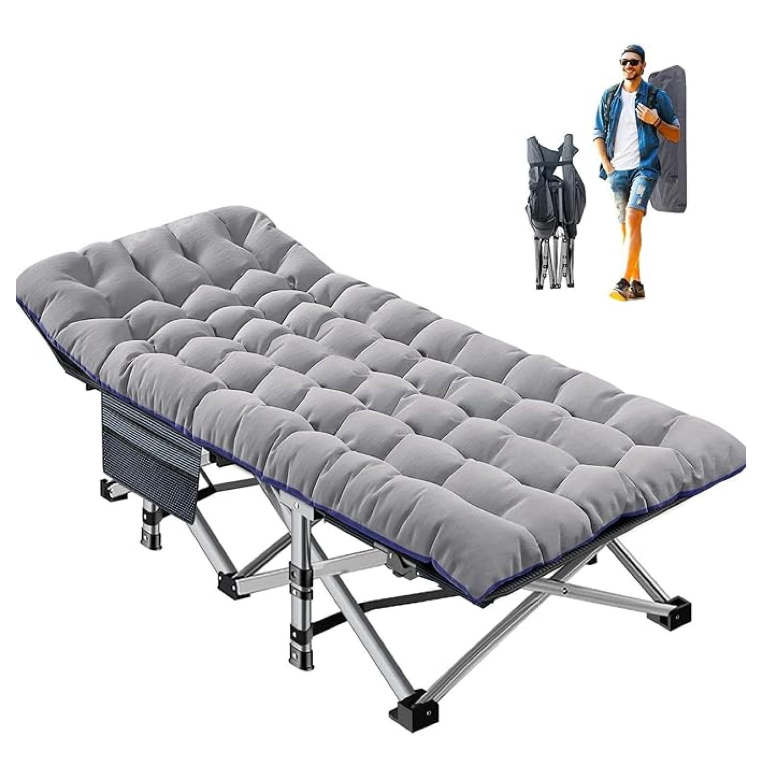 Heavy-Duty Folding Guest Bed for Adults, 500lb Capacity, Portable Extra ...