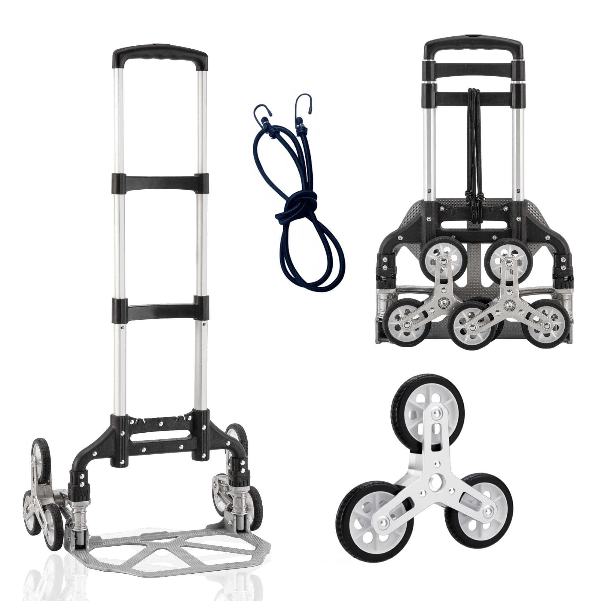OUTMASTER Stair Climbing Cart 3-Wheel Foldable Hand Truck, Heavy Duty ...