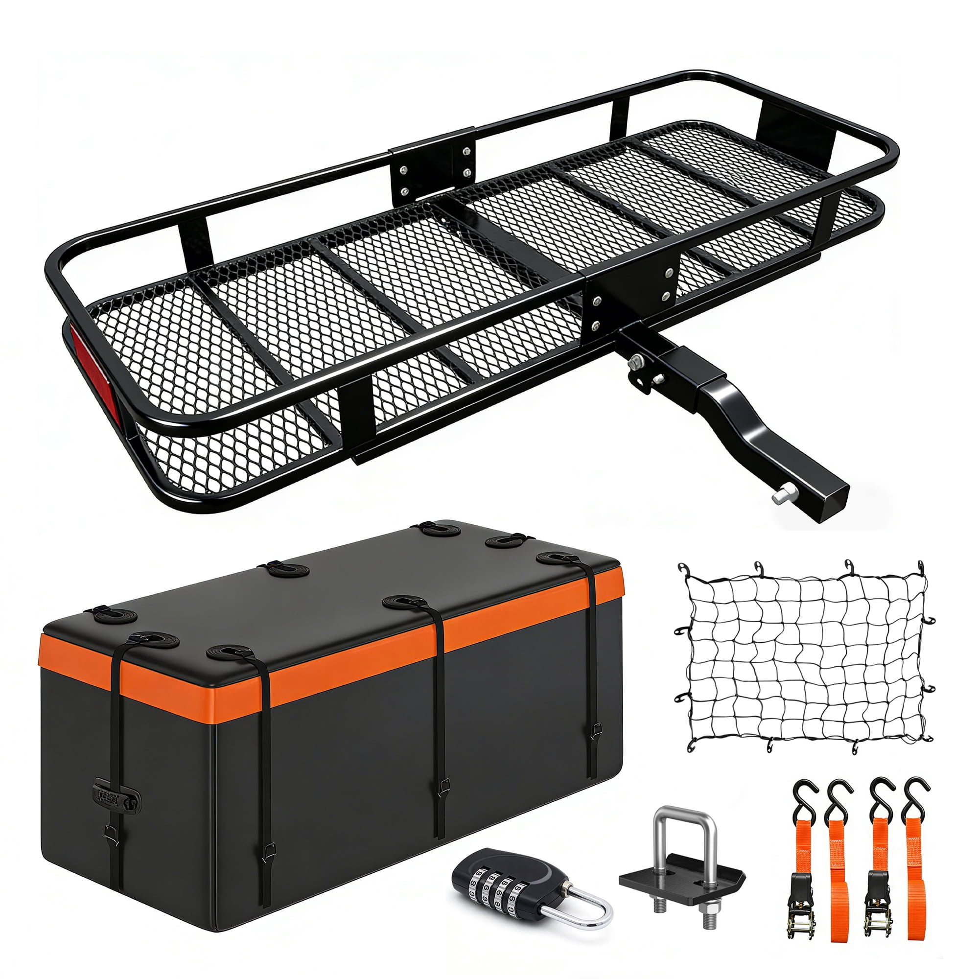 Heavy Duty Folding Hitch mount Cargo Carrier Load Capacity 500Lbs 60