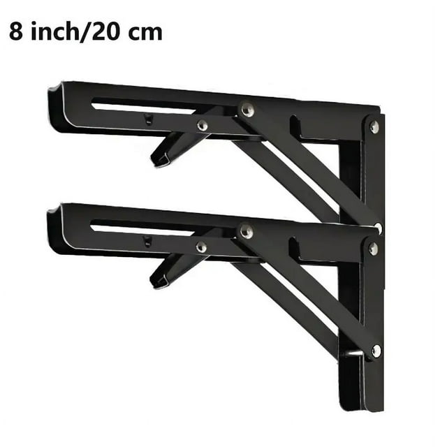 Heavy Duty Folding Shelf Brackets - 8, 10 & 12 - Wall Mounted For Bench ...