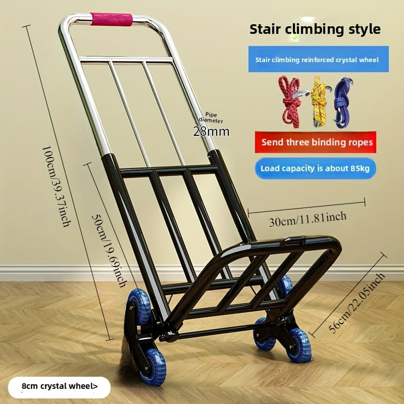 Heavy-Duty Folding Shopping Cart - 110lb Capacity Grocery Cart with 3.5 ...