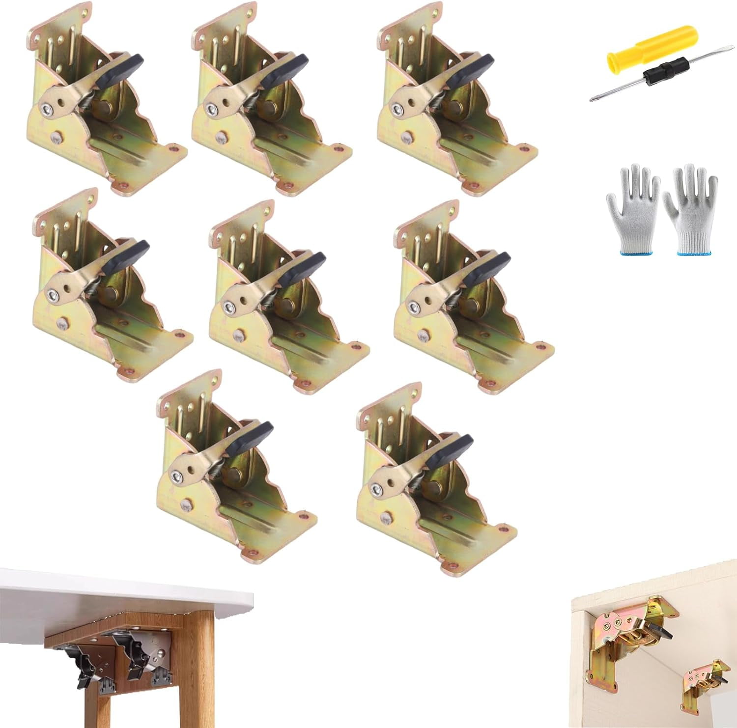 Heavy-Duty Folding Table Leg Brackets with Self-Locking Hinges - 2025 ...