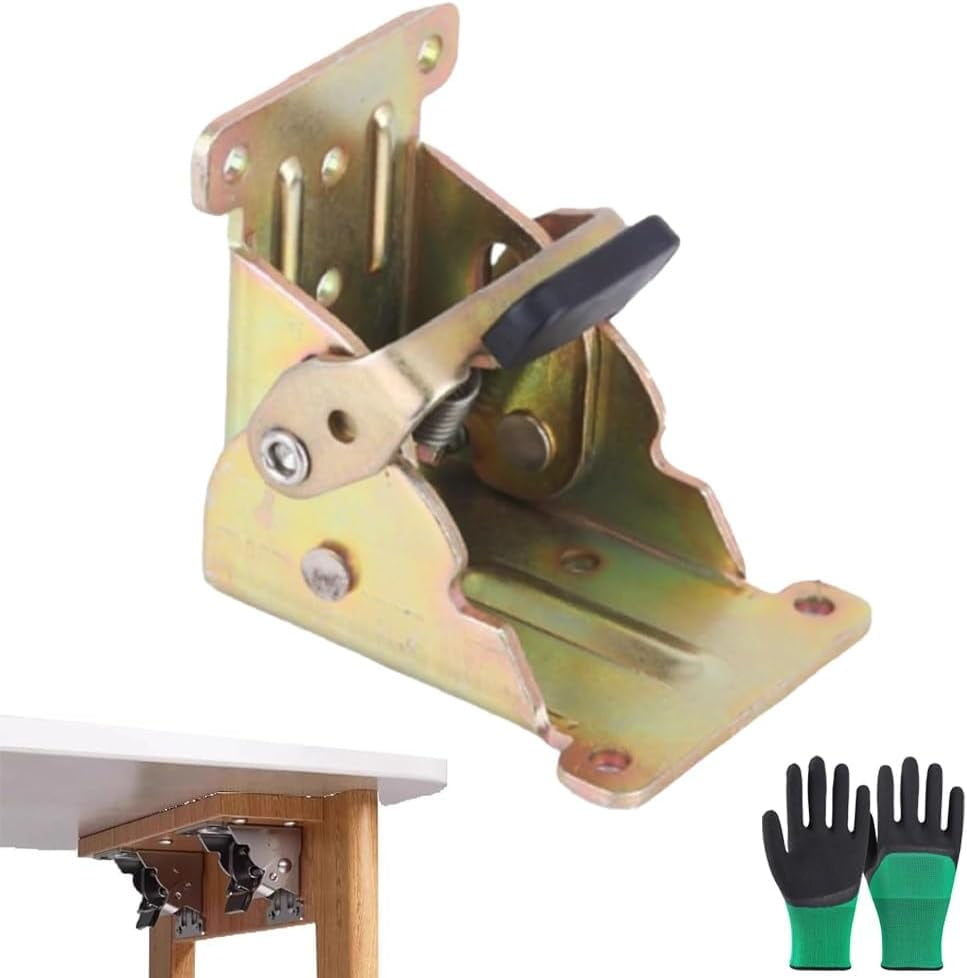 Heavy‑Duty Folding Table Leg Brackets with Self‑Locking Hinges, Quick ...