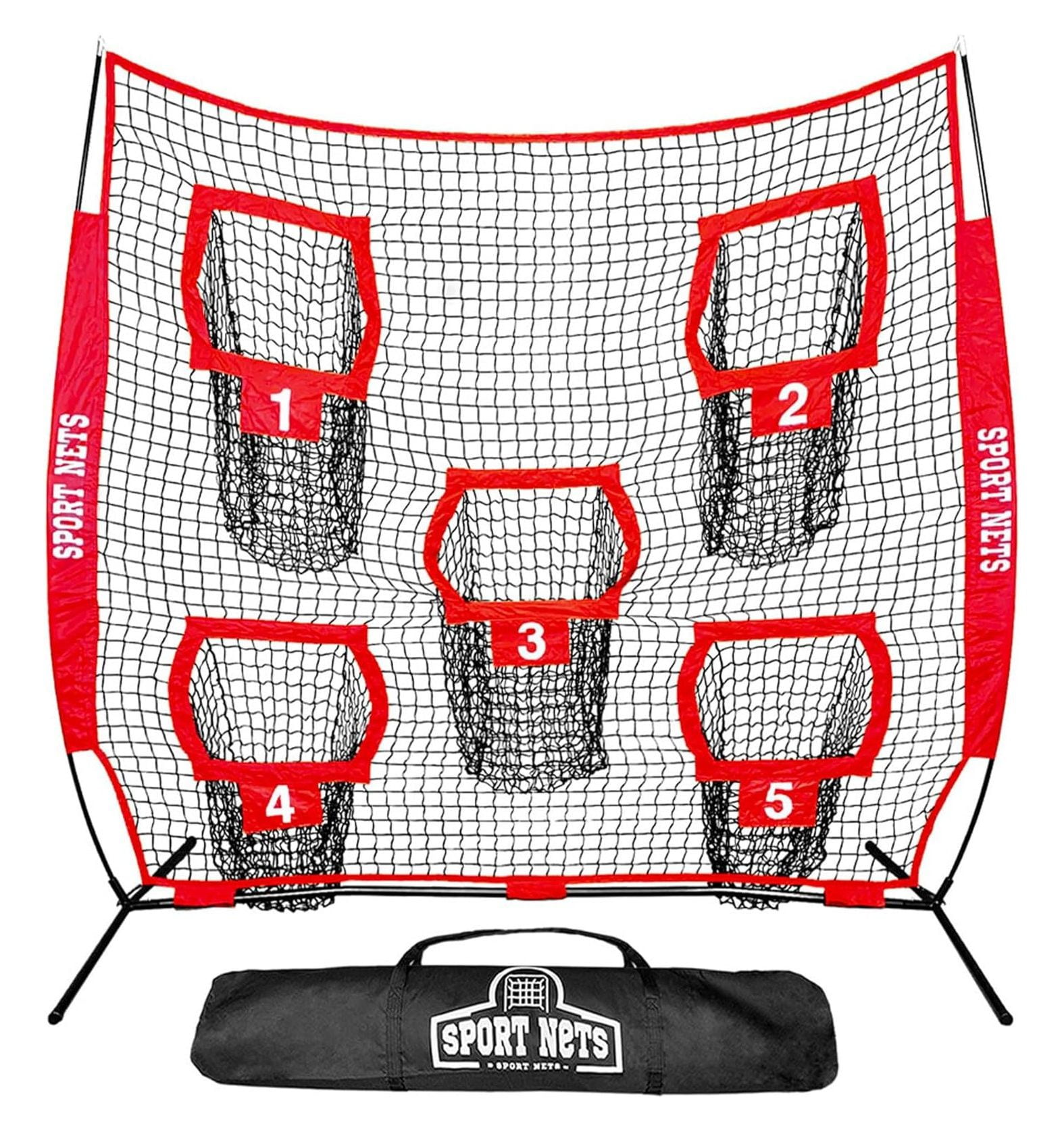 Heavy Duty Football Throwing Net, Portable 5 Target Practice for Easy ...
