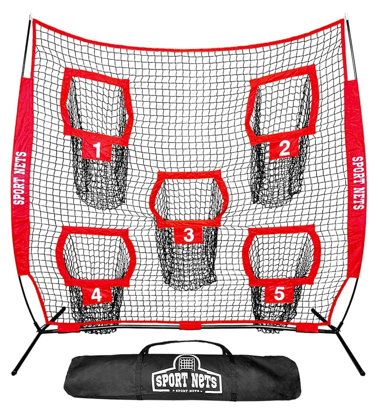 Heavy Duty Football Throwing Net, Portable 5 Target Practice for Easy ...