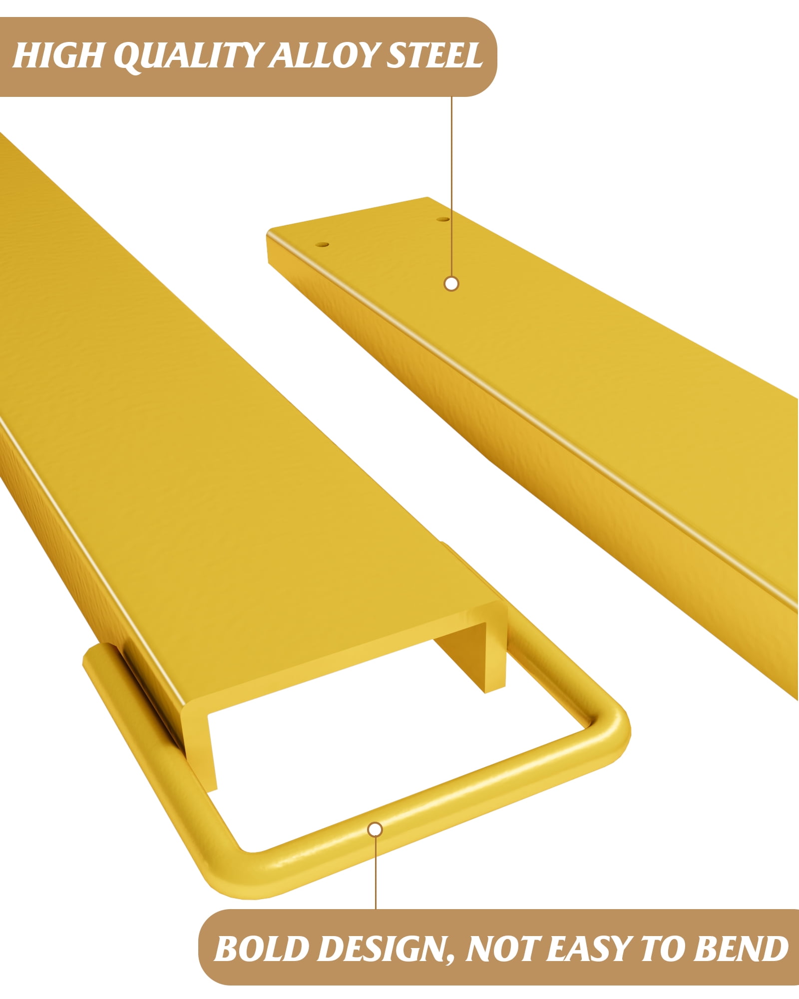 Heavy Duty Forklift Fork Extensions – 84 Inch x 4.5 Inch, 4600 lb ...