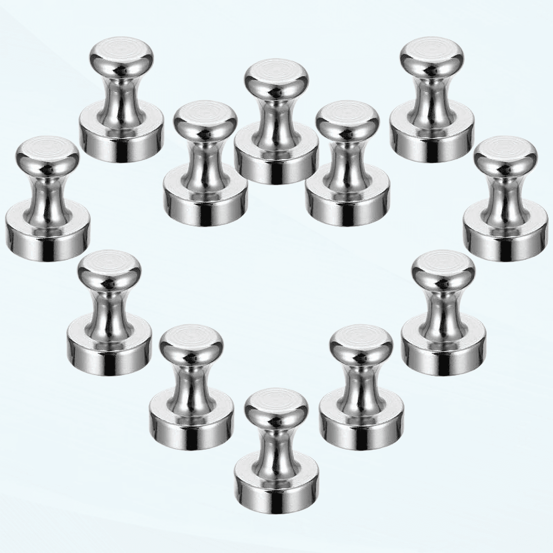 Heavy Duty Fridge Magnets, 12-Pack Large Metal Magnetic Push Pins for ...