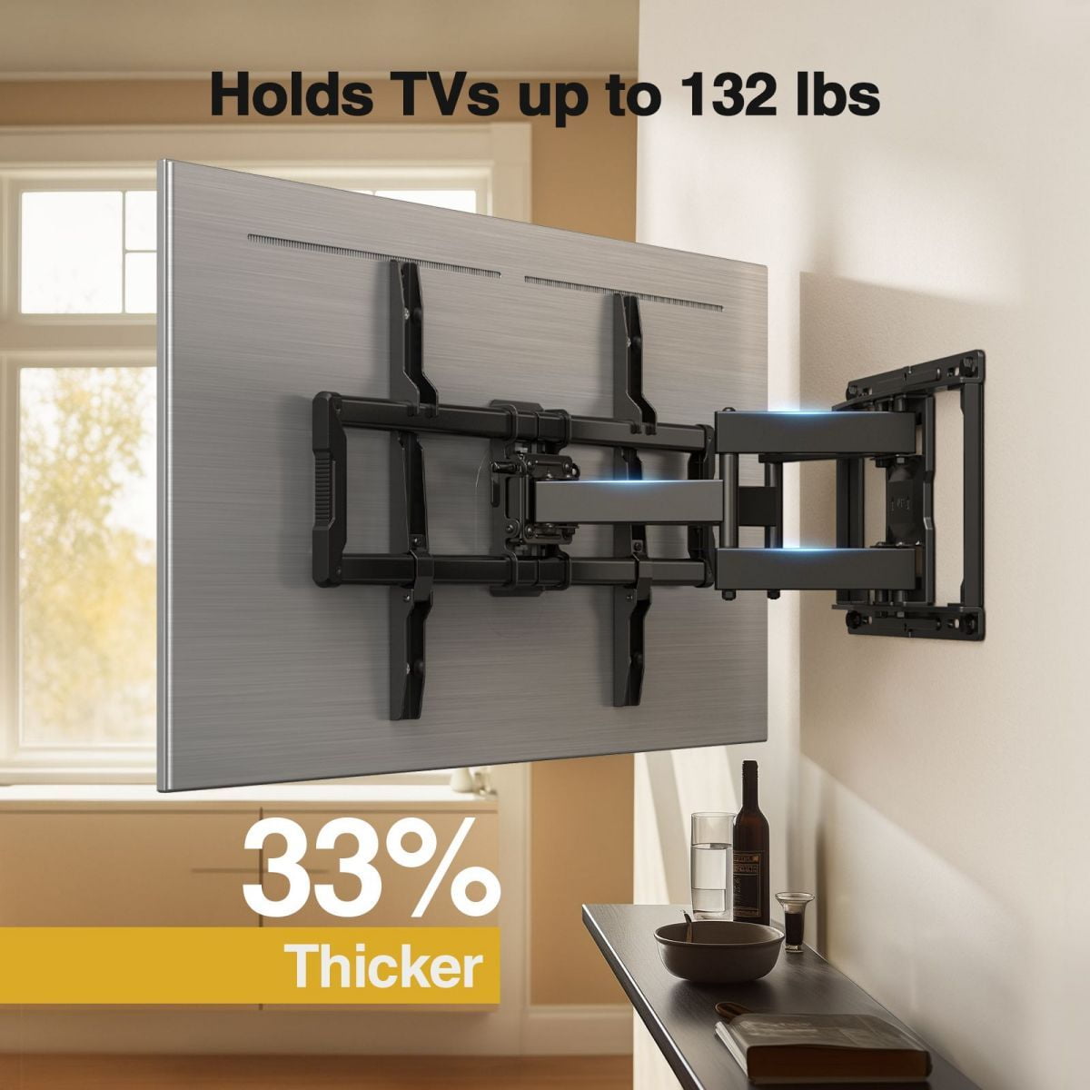 Heavy-Duty Full-Motion TV Wall Mount Bracket for 40-86" Flat Panel ...