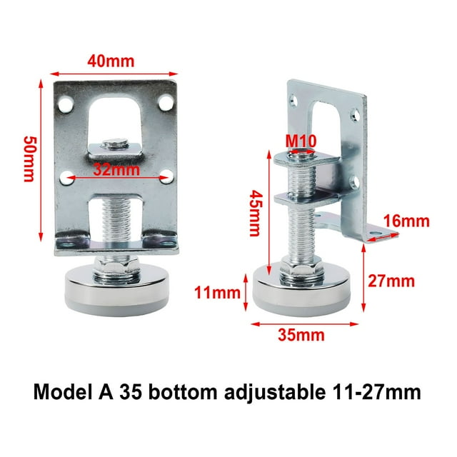 Heavy Duty Furniture Levelers Leveling Feet Adjustable Leveler Legs A ...