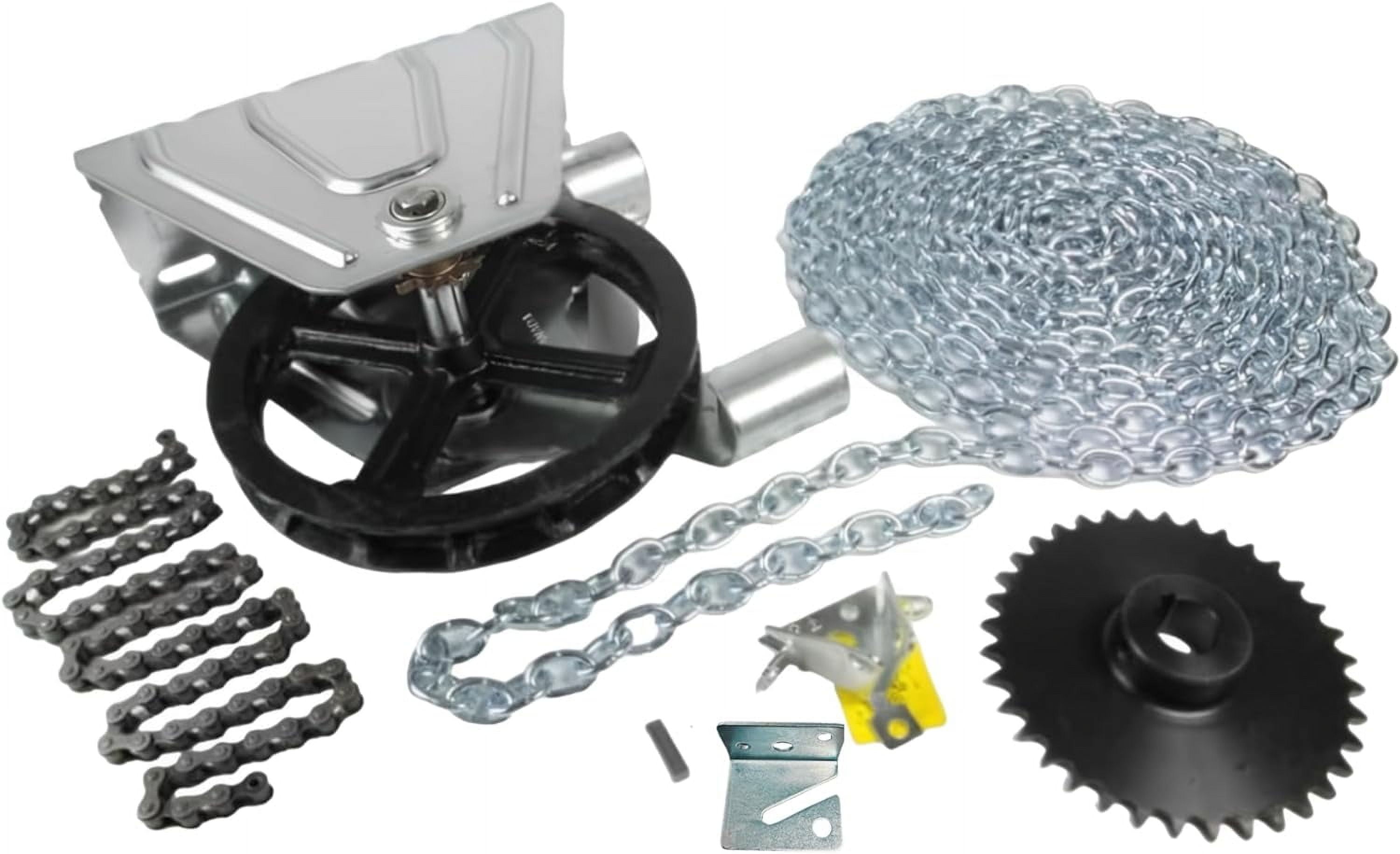 Heavy Duty Garage Door Chain Hoist Kit Model 2000R 4:1 Reduction Wall ...