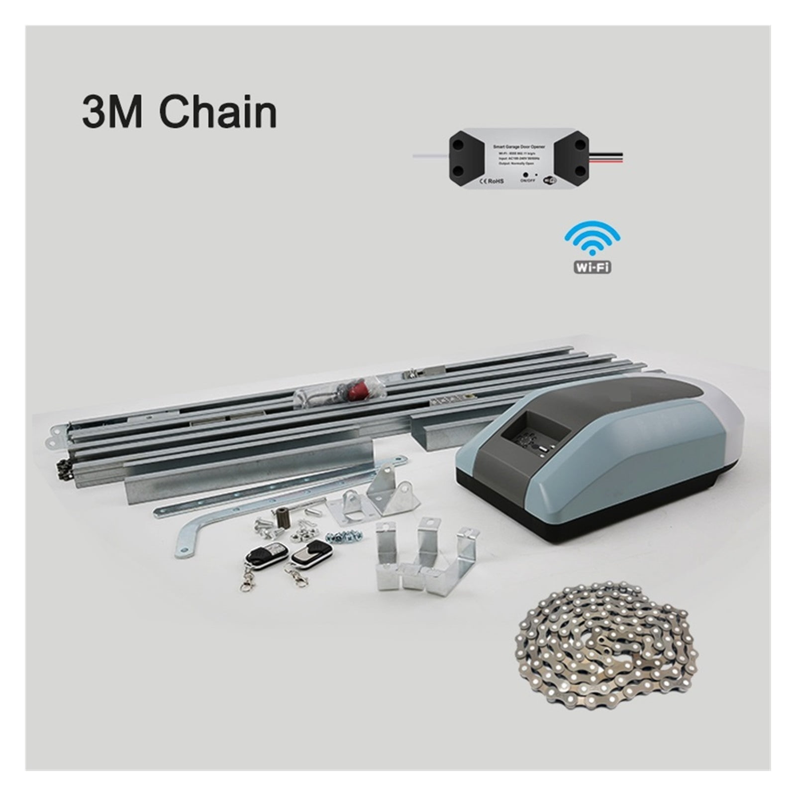 Heavy Duty Garage Door Opener Operator Gate 1000N 200W Chain Roller ...