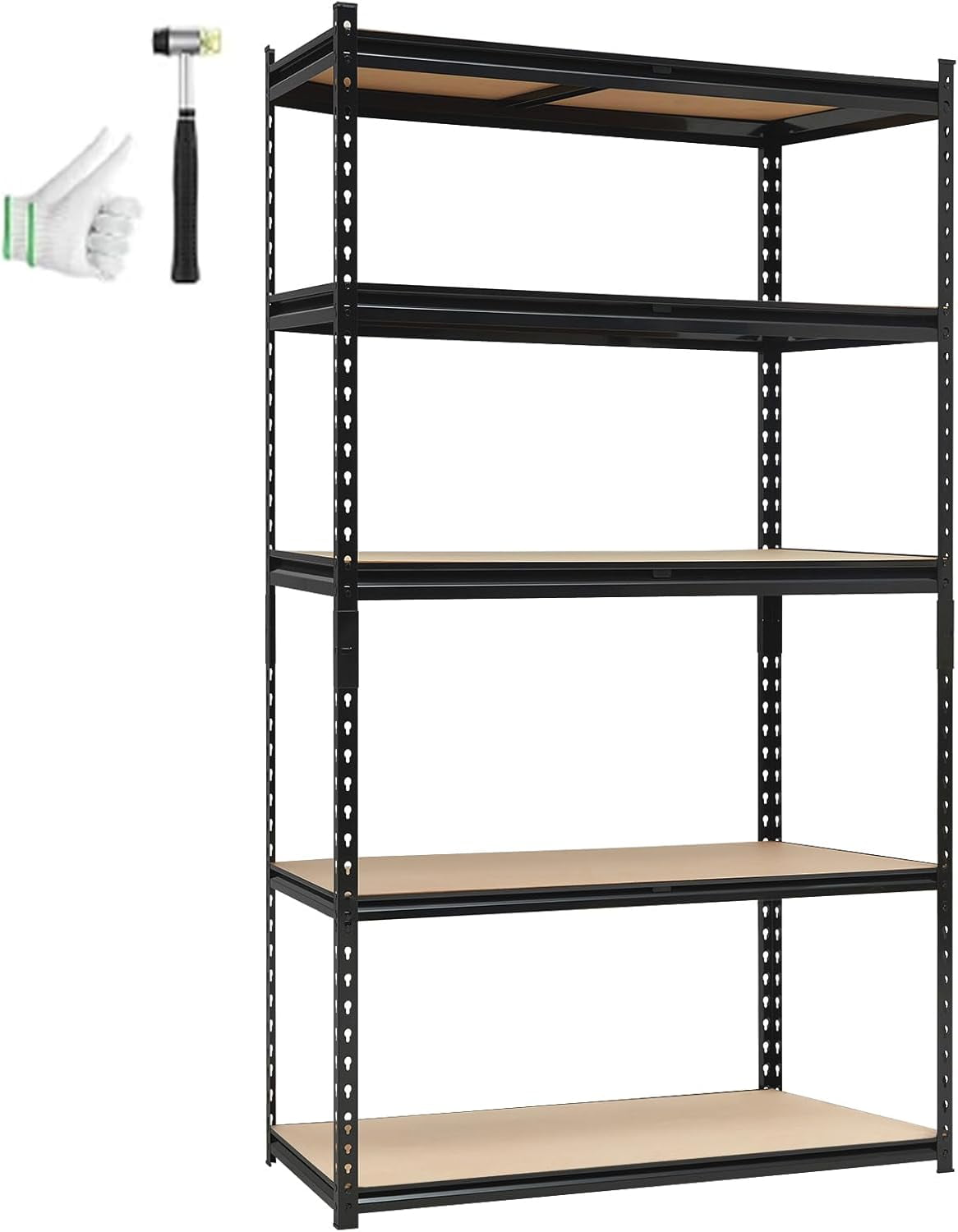 Heavy Duty Garage Shelving Units,5-Tier Adjustable Storage Shelves ...