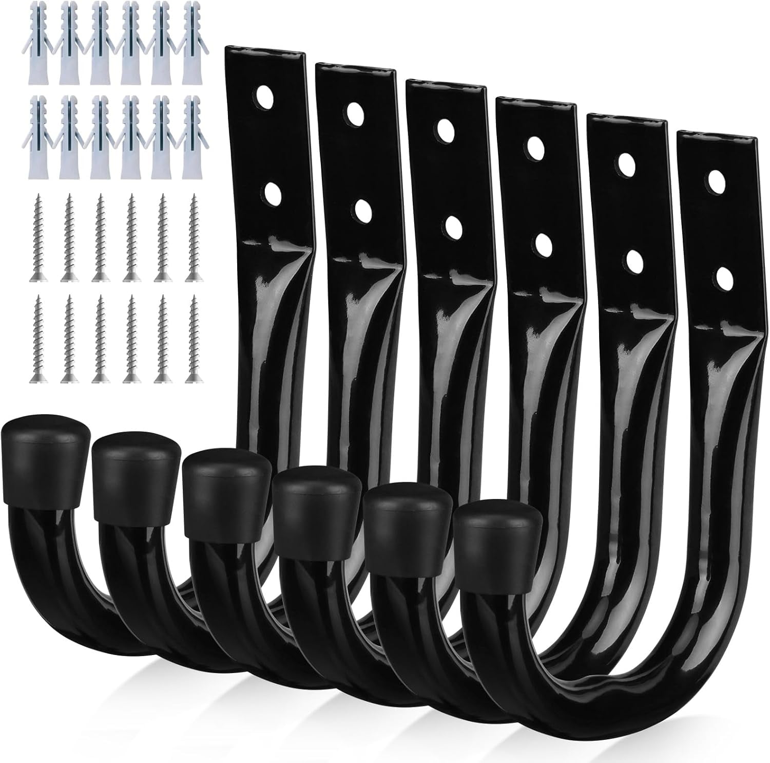 Heavy Duty Garage Storage Hooks, 6-piece Bike Hooks for Garage Wall ...