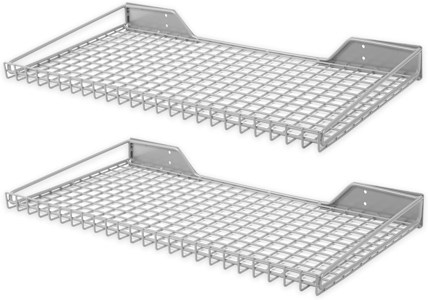 Heavy Duty Garage Wall Shelving 2 Pack 23.6"x11.8" Metal Wire Shelves ...