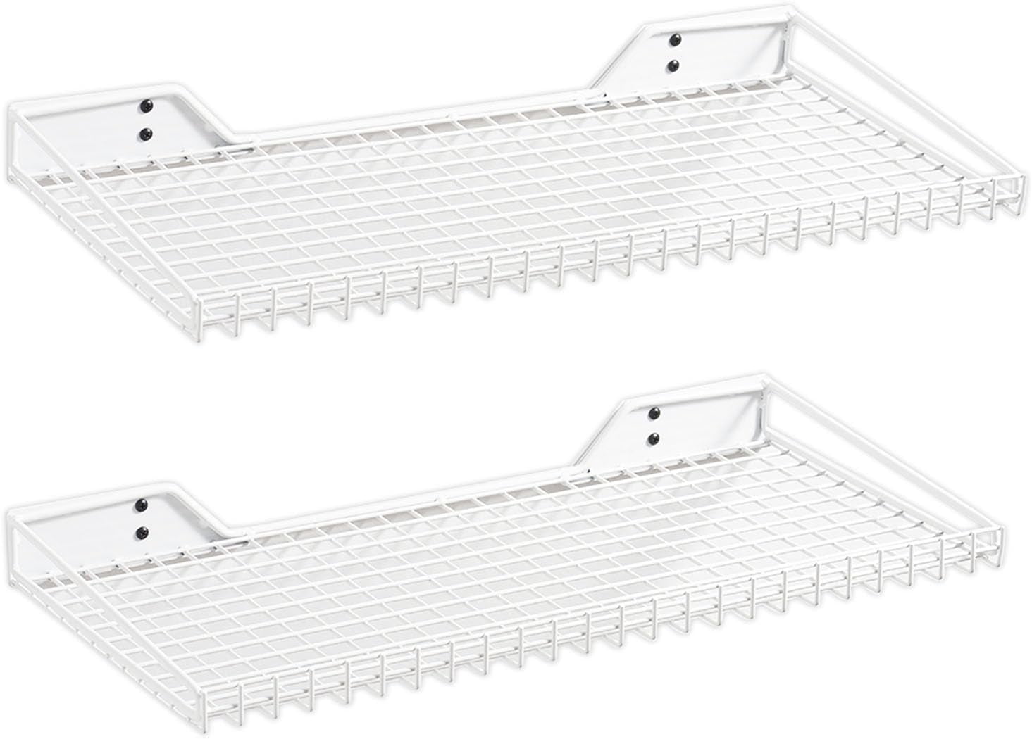Heavy Duty Garage Wall Shelving 2 Pack 23.6"x11.8" Metal Wire Shelves ...