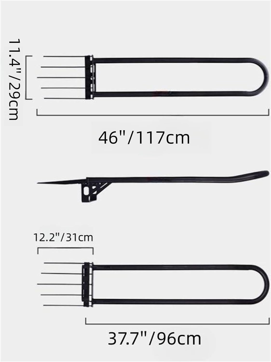 Heavy Duty Garden Broadfork - " Steel Long Dual Handle Pitch Fork ...