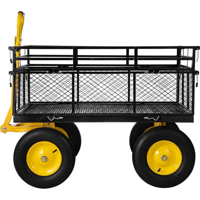 Heavy Duty Garden Cart, 1400 lbs Load, Convertible Mesh Sides, Utility ...