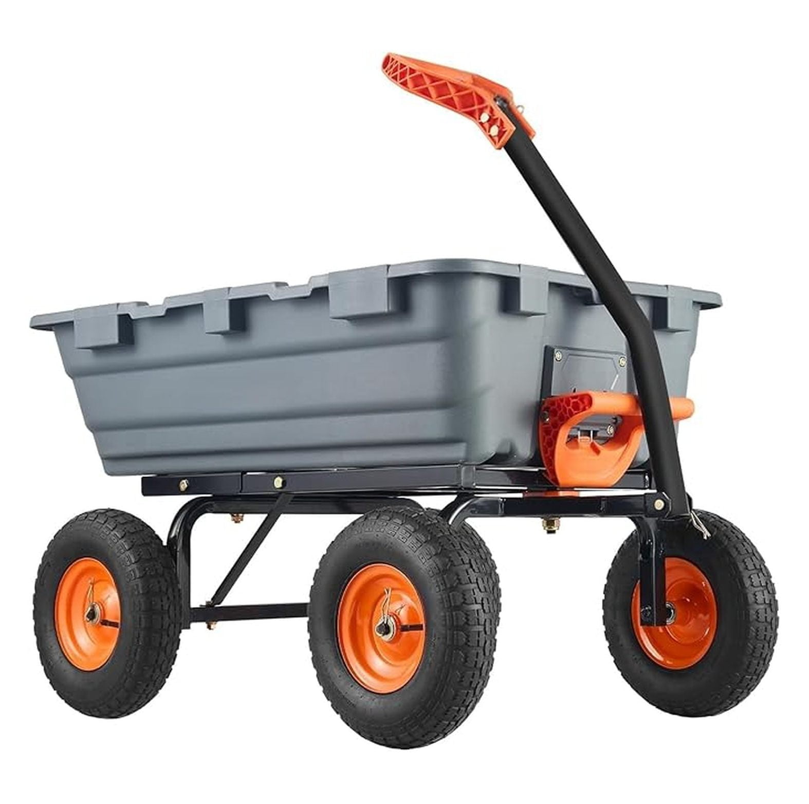 Heavy Duty Garden Dump Cart 800lbs Capacity, 10-Inch Pneumatic Tires ...