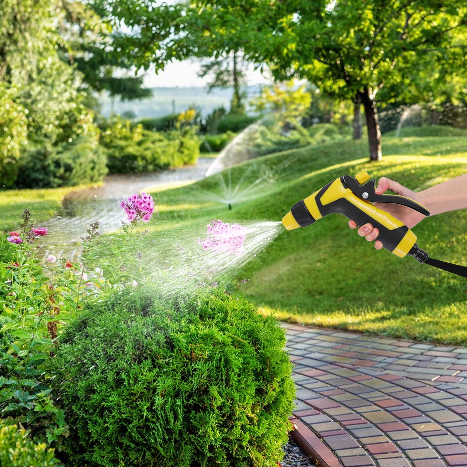 Heavy Duty Garden Hose Nozzle Sprayer, High Pressure Adjustable Water ...