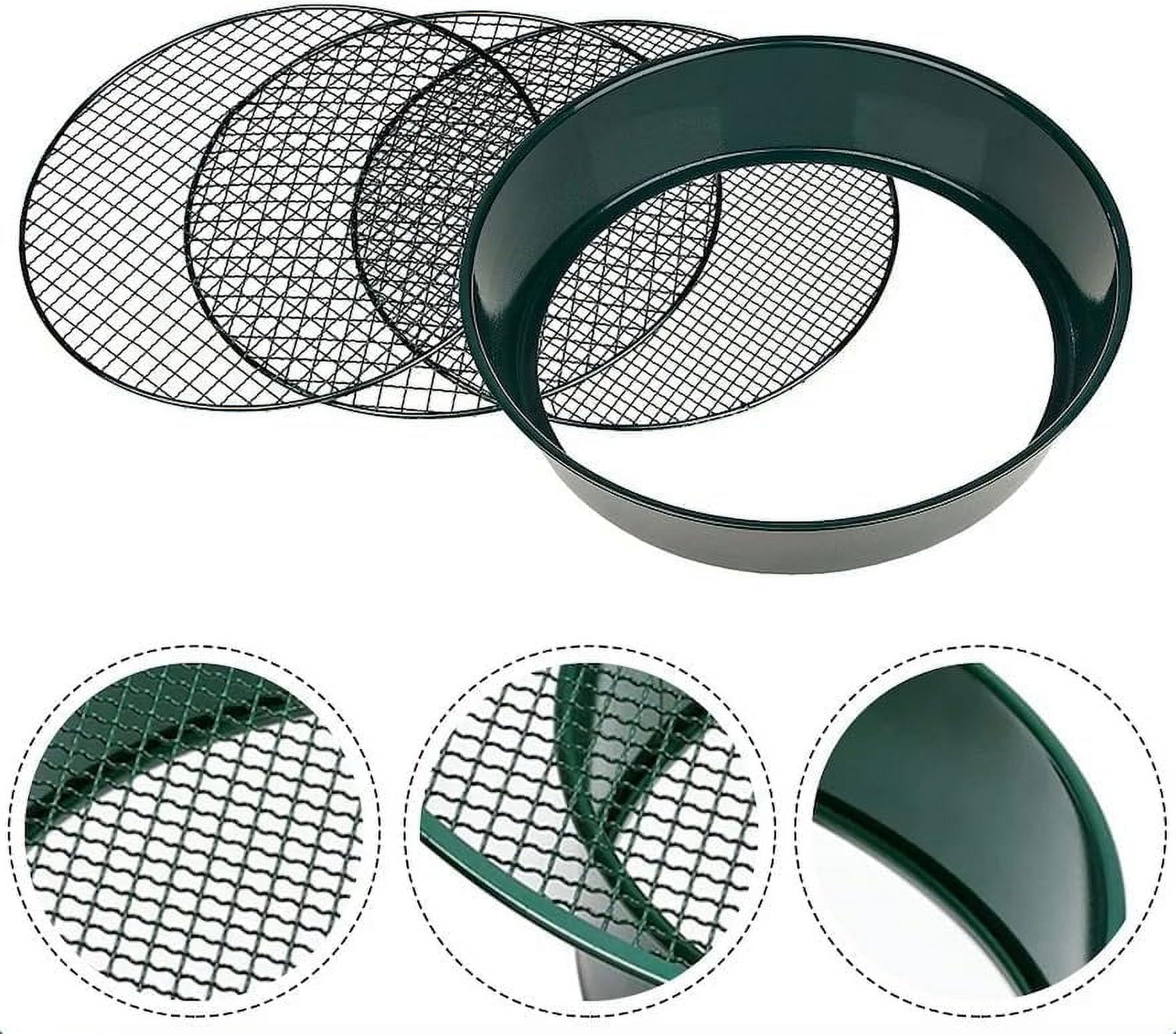 Heavy-Duty Garden Sieve and Soil Sifter, 4 Interchangeable Mesh Sizes ...