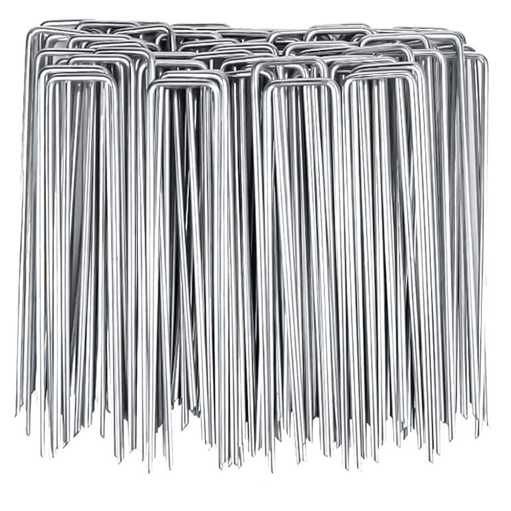 Heavy Duty Garden Stakes, Galvanized Landscape Staples and Fence Stake ...