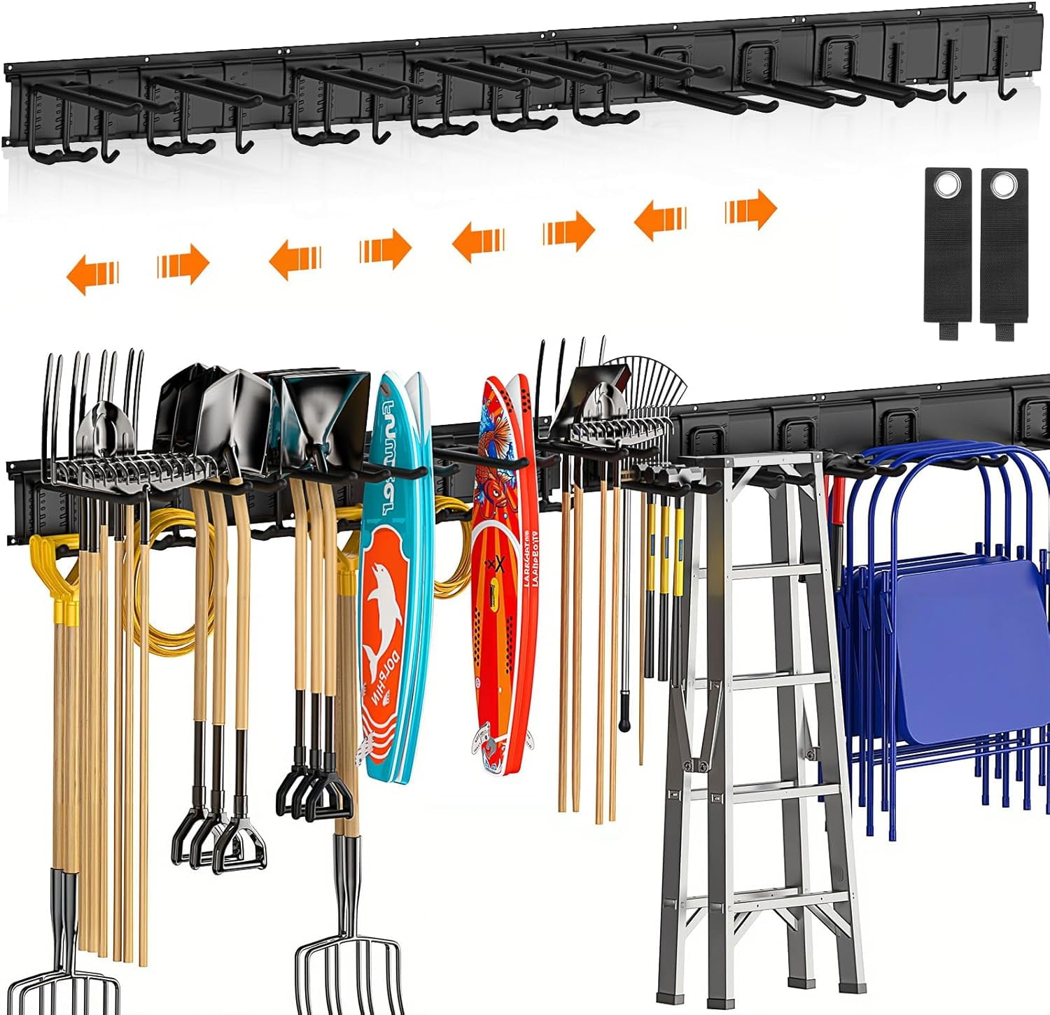 Heavy Duty Garden Tool Organizer 64 Inch - 18Pack Carries 570 lbs ...