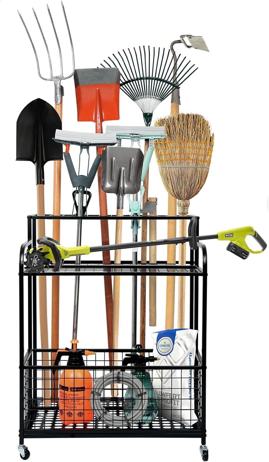 Heavy Duty Garden Tool Storage and Organizer, Yard Tool Organizer with ...