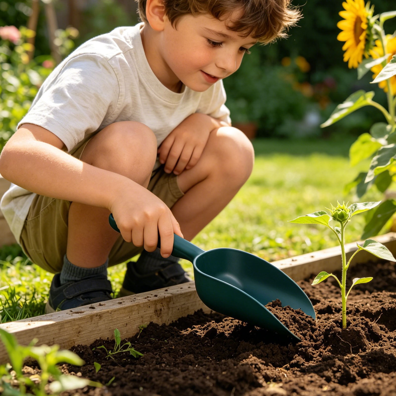 Heavy-Duty Garden Trowel, Garden Spade,Stainless Steel Gardening Shovel ...