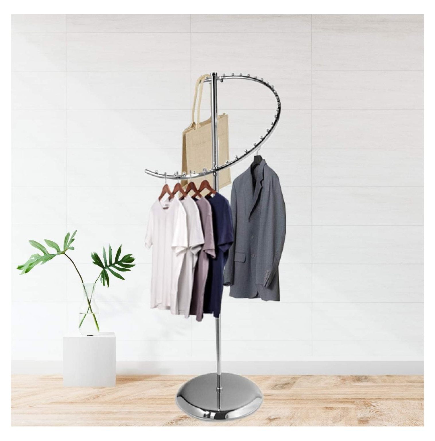 Heavy Duty Garment Rack, 67 Inch Spiral Clothing Rack with 29 , Modern ...
