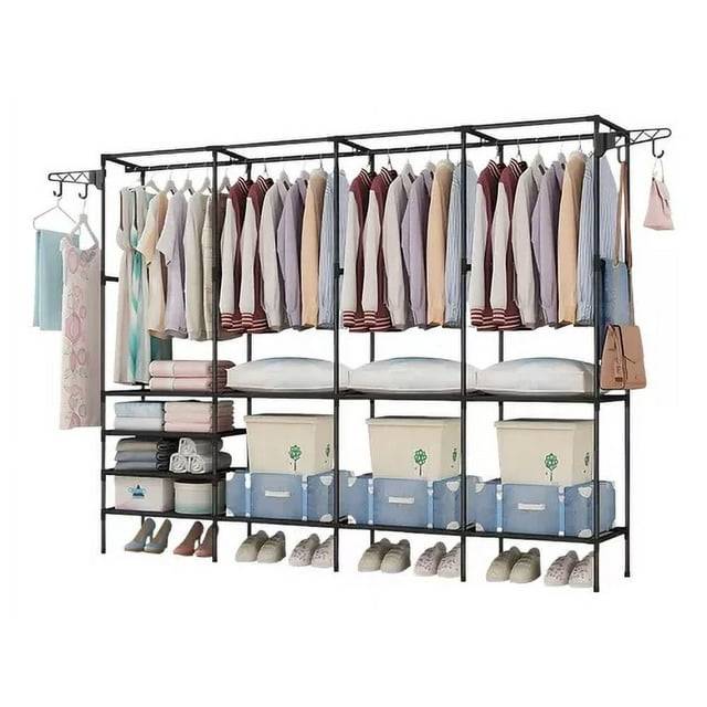 Clothes Rack Heavy Duty Clothing Racks for Hanging Clothes, Portable ...