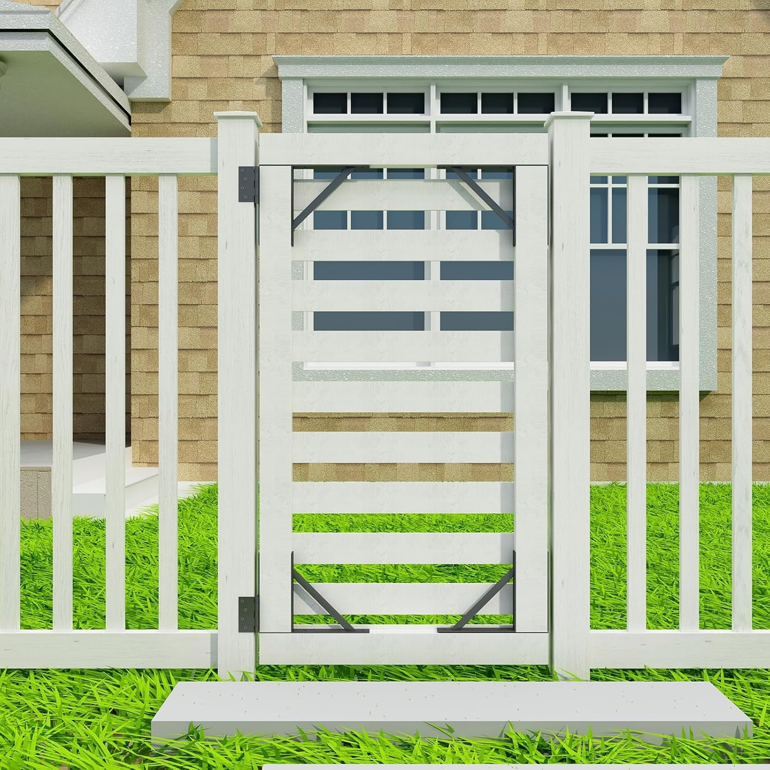 Heavy Duty Gate Corner Brace Bracket, Anti Sag Gate Kit Adjustable Gate ...