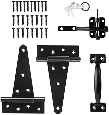 Heavy Duty Gate Latch Door Handle Hardware Kit for Wooden Fence, Self ...