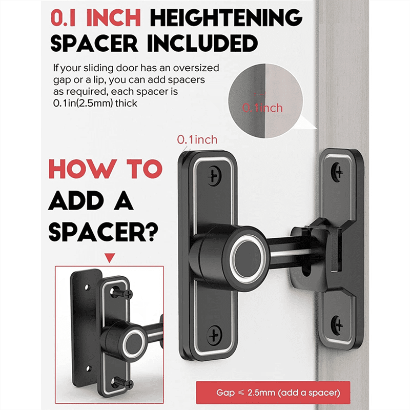 Heavy Duty Gate Latches 90 Degree Right Angle Barn Door Lock AntiTheft ...