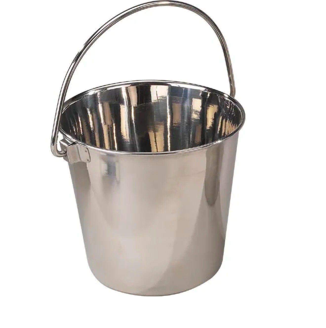 Heavy Duty Gauge Stainless Steel Snag Free Bucket Pails for Home Kennel ...