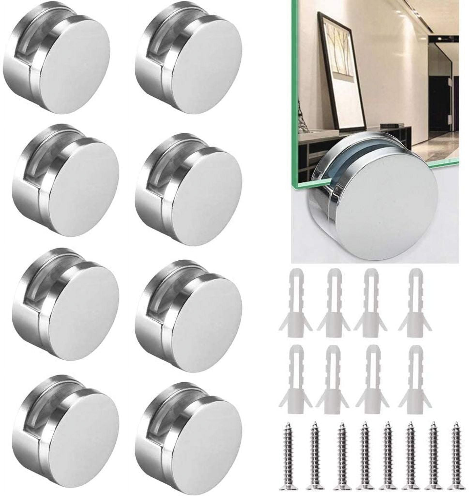 Heavy Duty Glass Clip Clamps, Zinc Alloy Wall-Mounted Mirrors Bracket ...