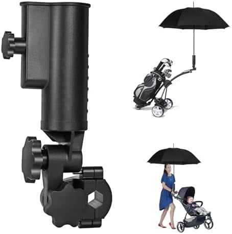 Heavy Duty Golf Push Cart Umbrella Holder: 180° Adjustable, Universal ...