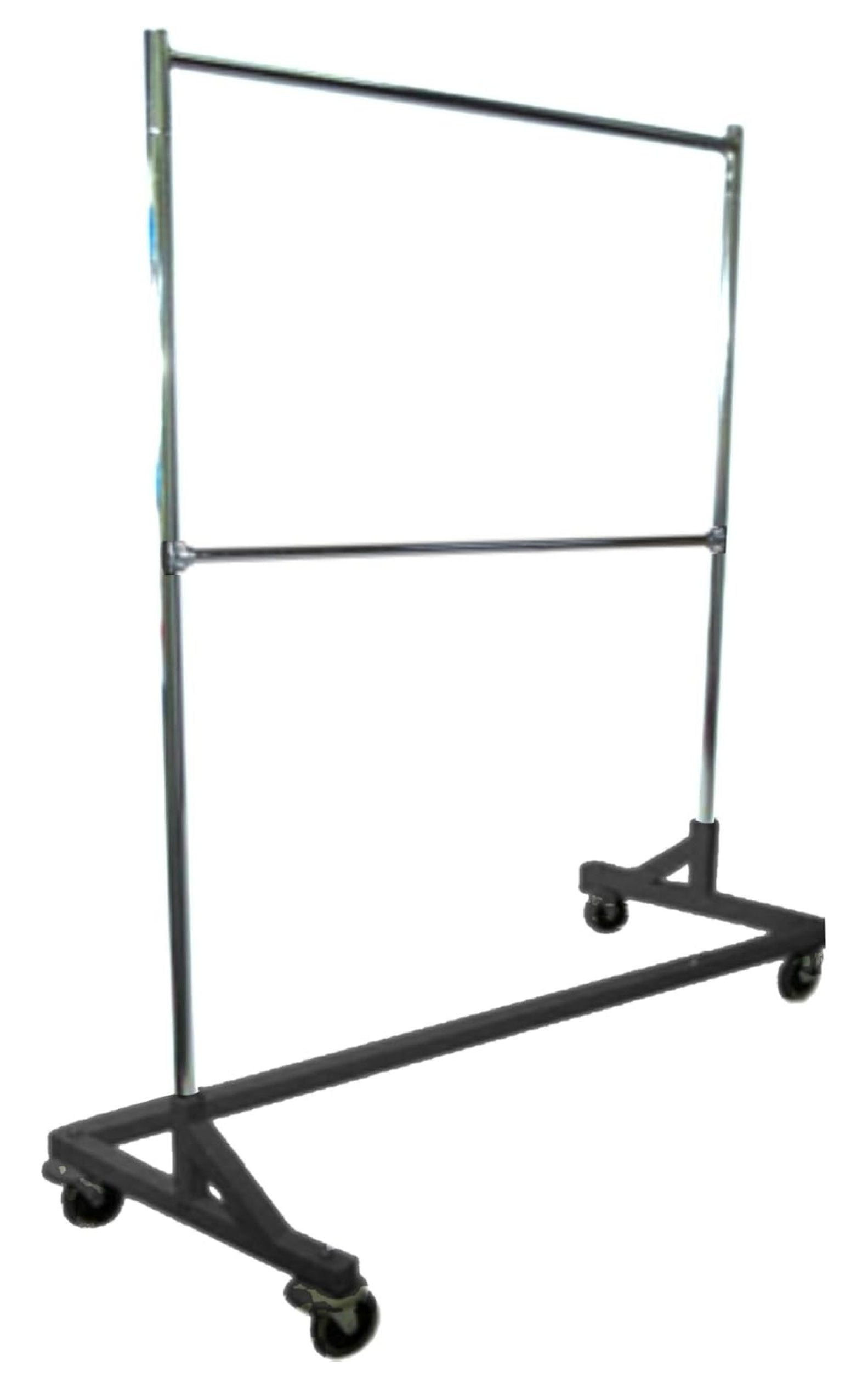 Heavy-Duty Grade Double-Bar Rolling Z Rack Garment Rack with Nesting ...
