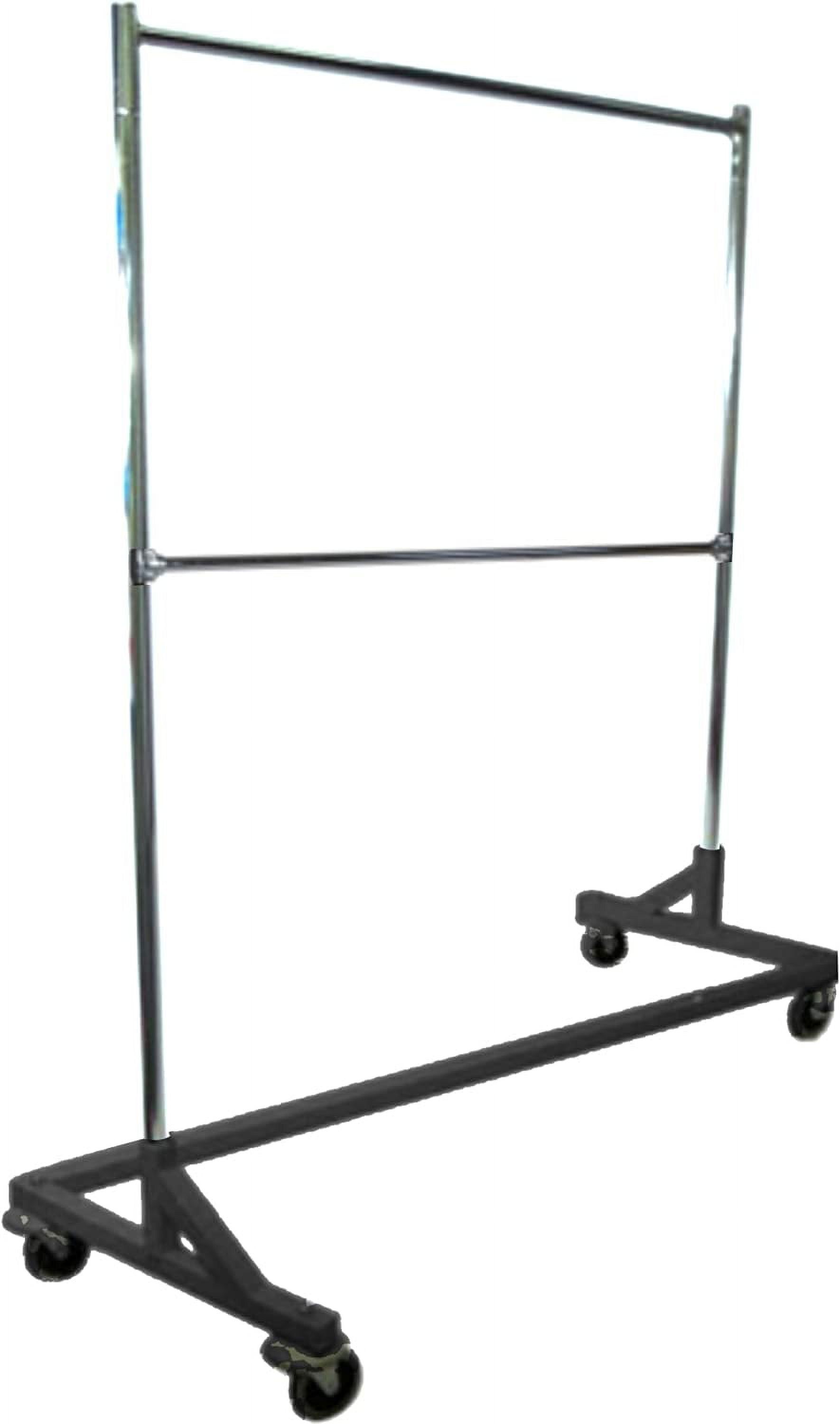 Heavy-Duty Grade Double-Bar Rolling Z Rack Garment Rack with Nesting ...