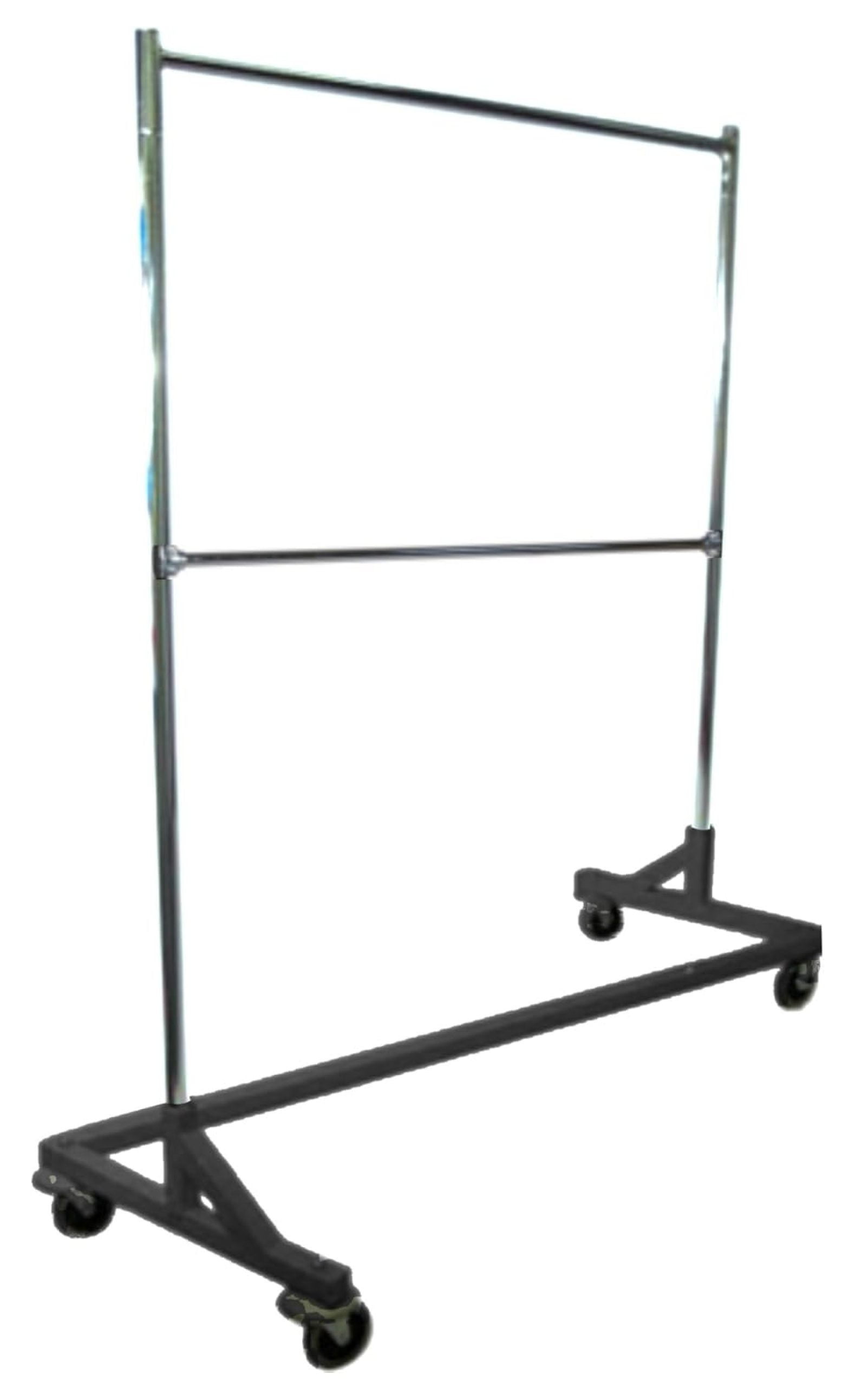 Heavy-Duty Grade Double-Bar Rolling Z Rack Garment Rack with Nesting ...