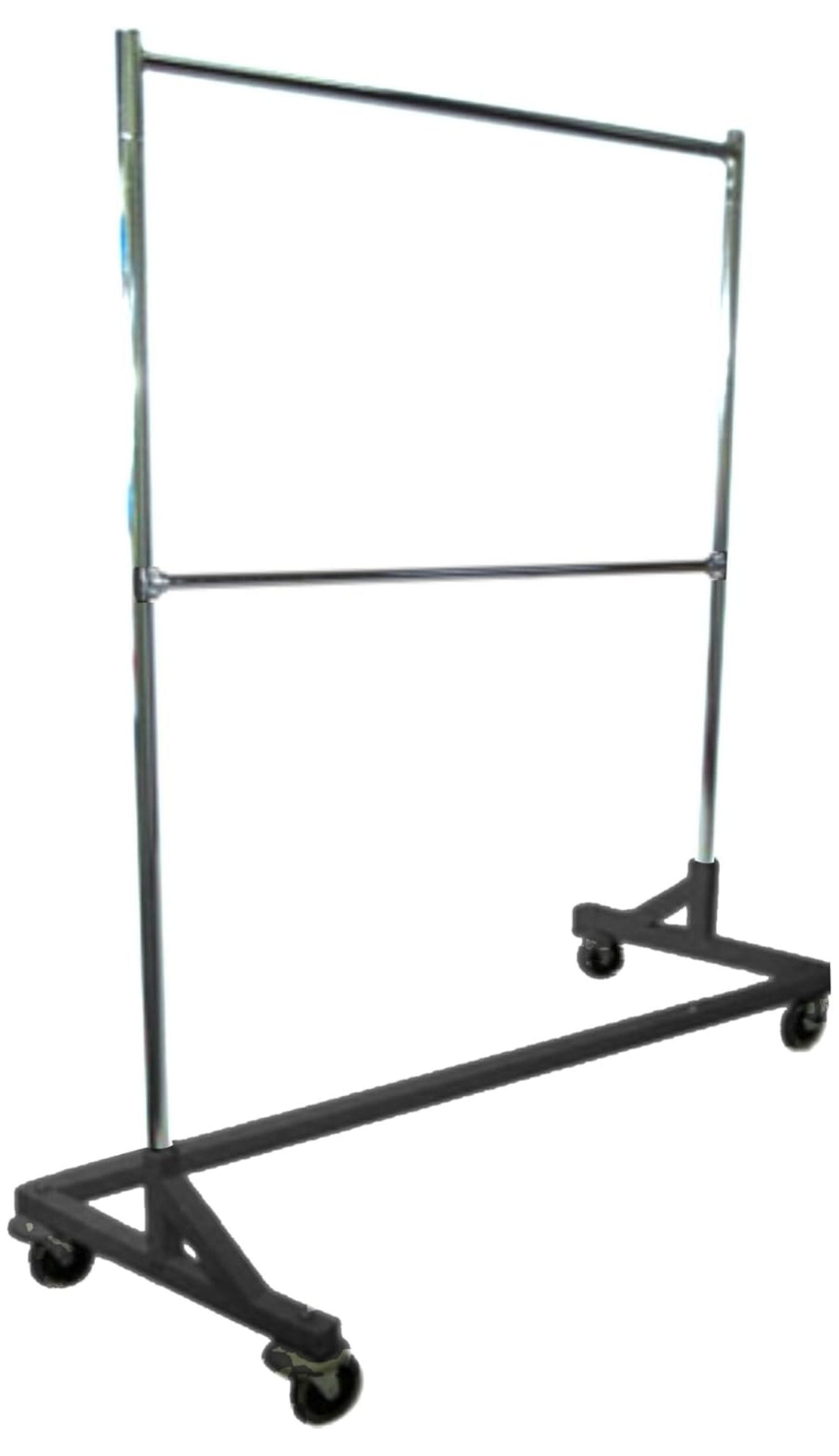 Heavy-Duty Grade Double-Bar Rolling Z Rack Garment Rack with Nesting ...